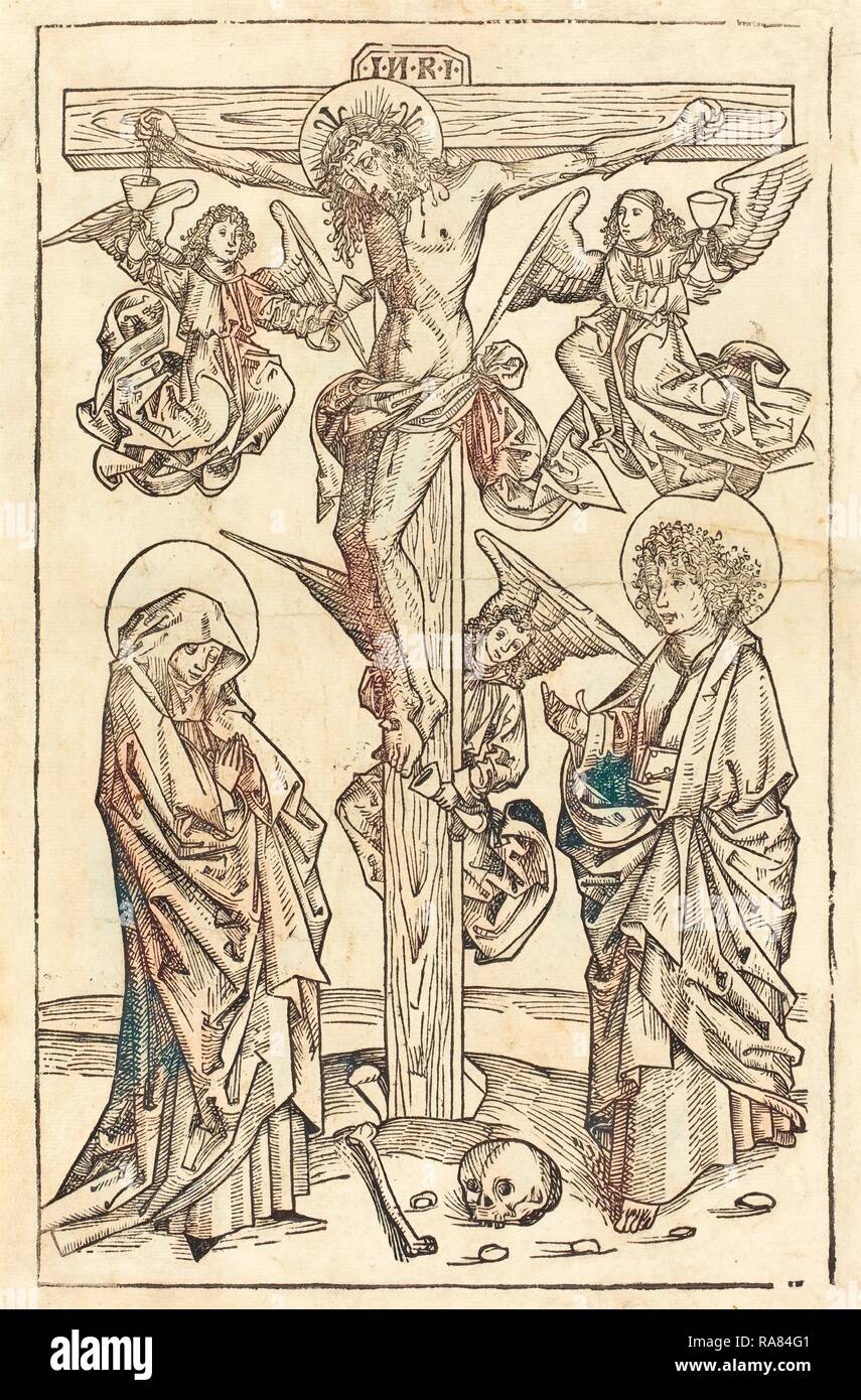 German 15th Century, Christ on the Cross with Angels, 1490-1500 ...