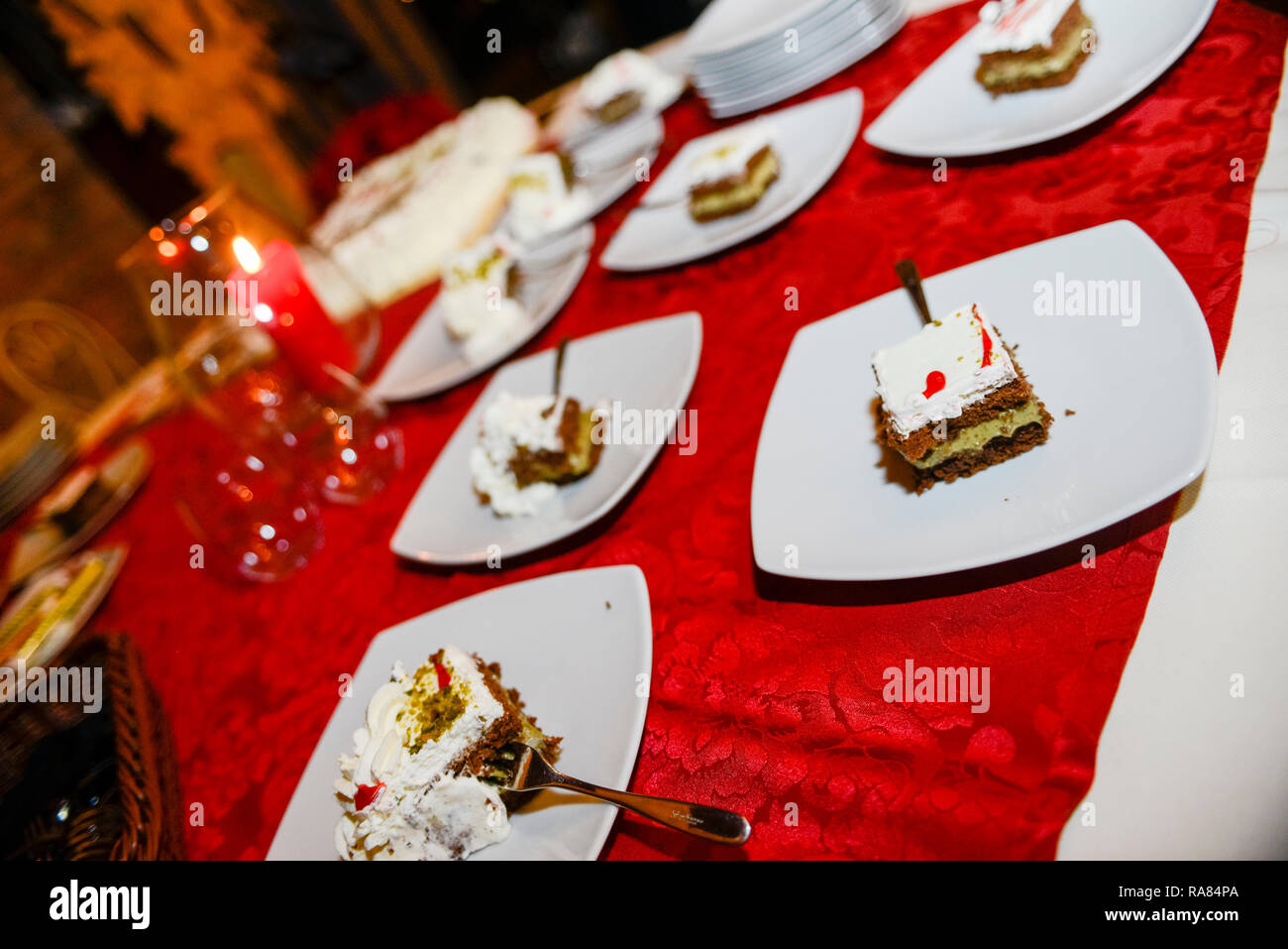 Cake for corporate company christmas party Stock Photo - Alamy