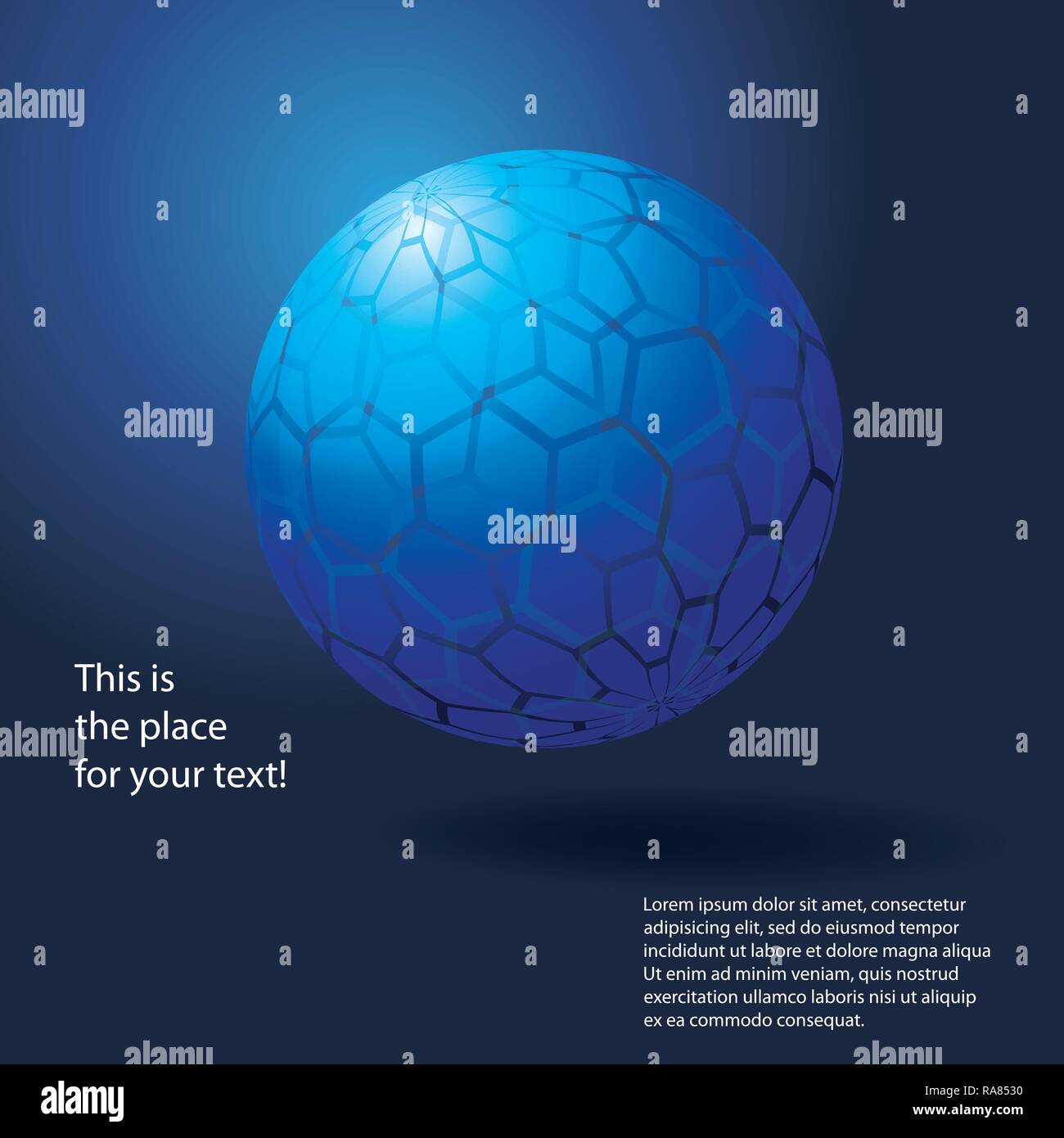 Blue Abstract Globe Design in Editable Vector Format Stock Vector Image ...