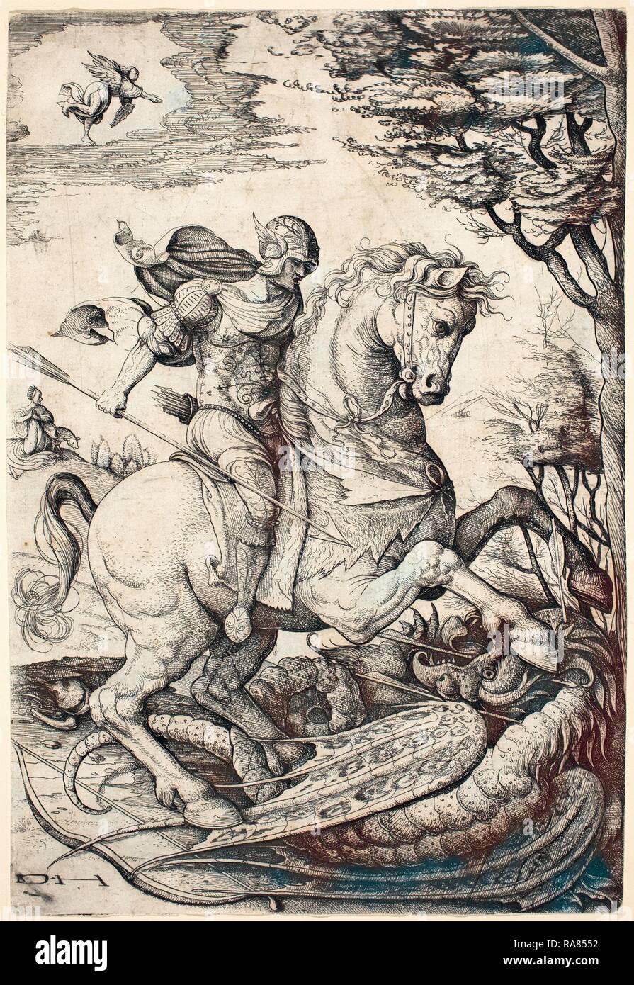 Daniel Hopfer I (German, c. 1470 - 1536), Saint George on Horseback ...