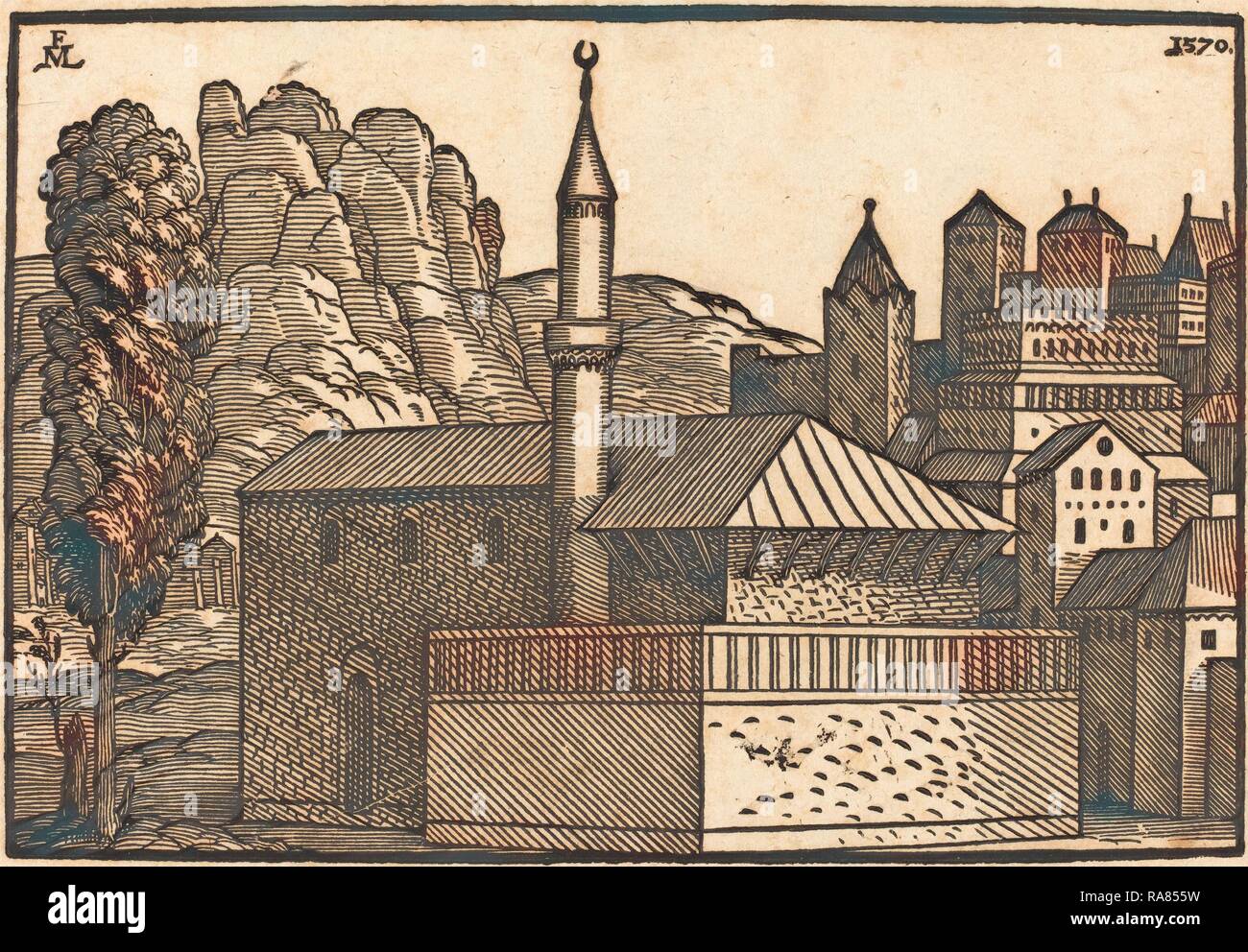 Melchior Lorch (Danish, 1526-1527 - 1583 or after), Turkish Town, 1570 ...