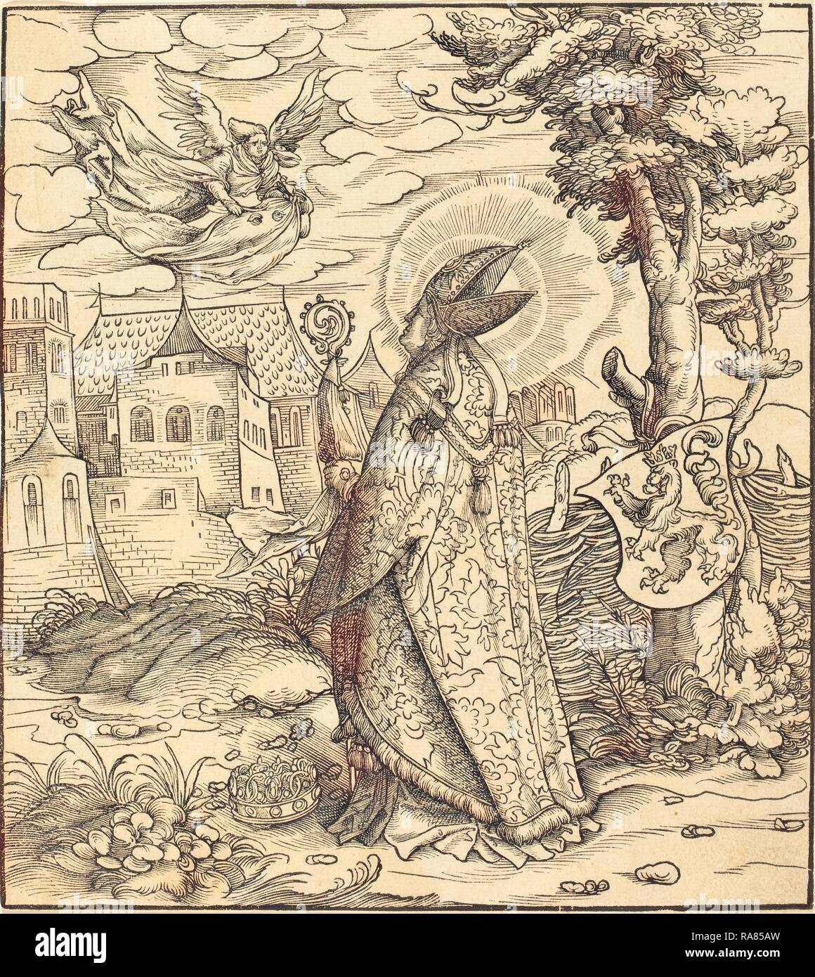 Leonhard Beck (German, c. 1480 - 1542), Saint Goery, 1516-1518, woodcut ...