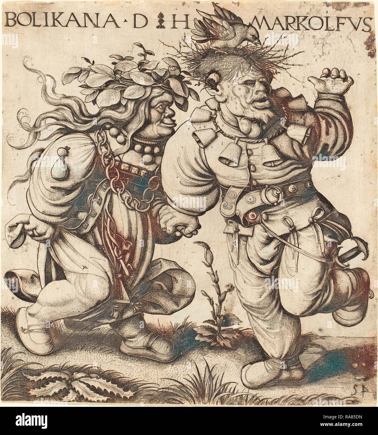 Daniel Hopfer I (German, c. 1470 - 1536), Bolikana and Markolfus ...