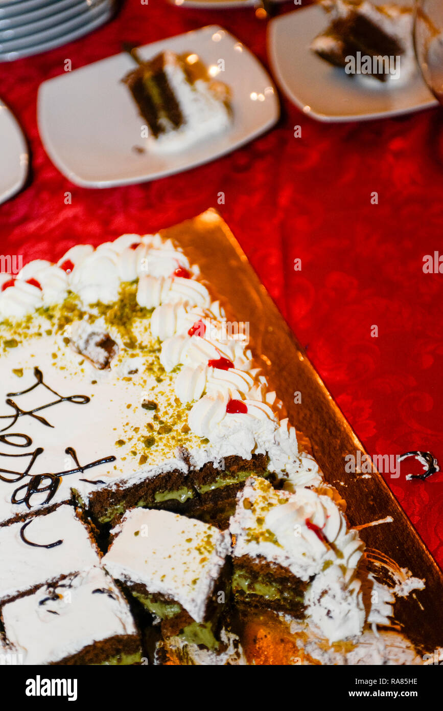 Cake for corporate company christmas party Stock Photo - Alamy