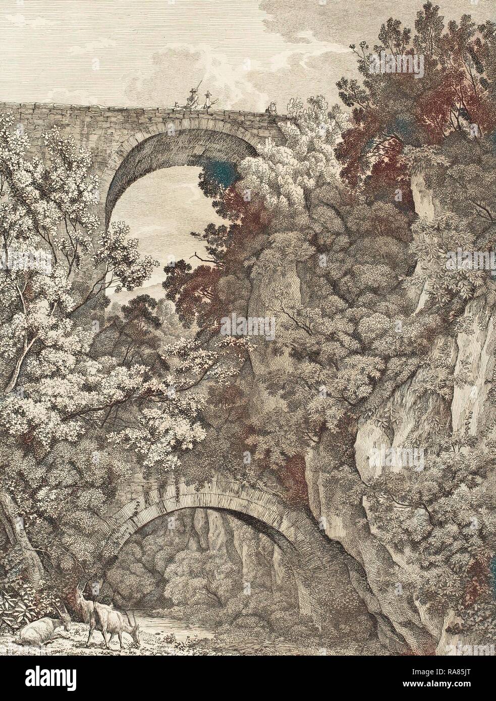 Jacob Wilhelm Mechau (German, 1745 - 1808), Ponte antico a Cività ...