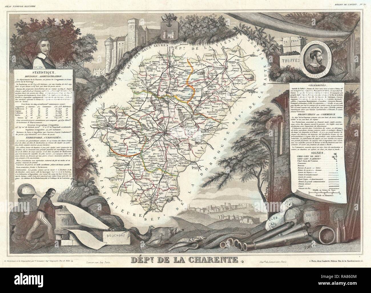 Map of cognac hi-res stock photography and images - Alamy