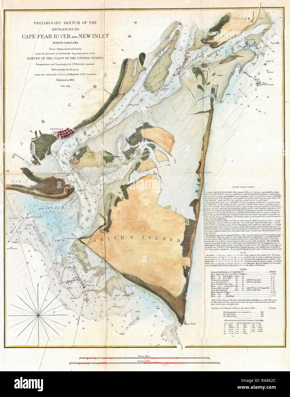 Map of cape fear hi-res stock photography and images - Alamy