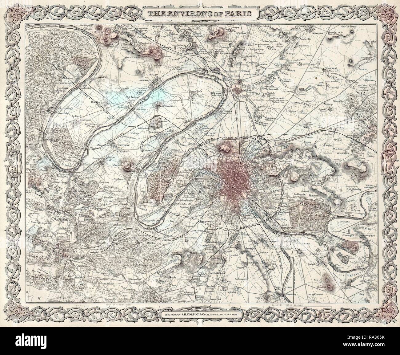 Colton map of paris hi-res stock photography and images - Alamy