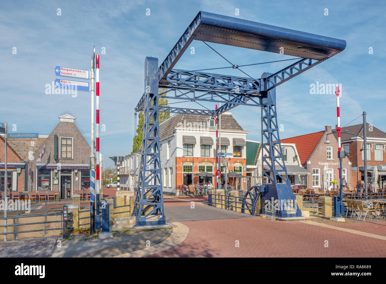 Dutch Village Draw Bridge Holland Stock Photos & Dutch Village Draw ...