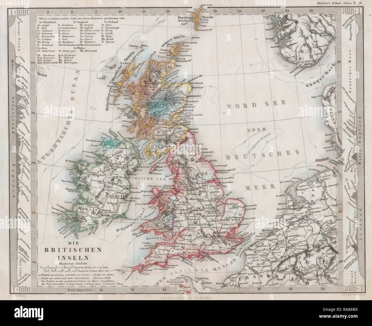 Ireland england ancient map hi-res stock photography and images - Alamy