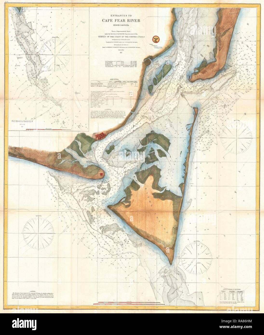 1866, U.S.C.S. Map of Cape Fear and Vicinity, North Carolina ...
