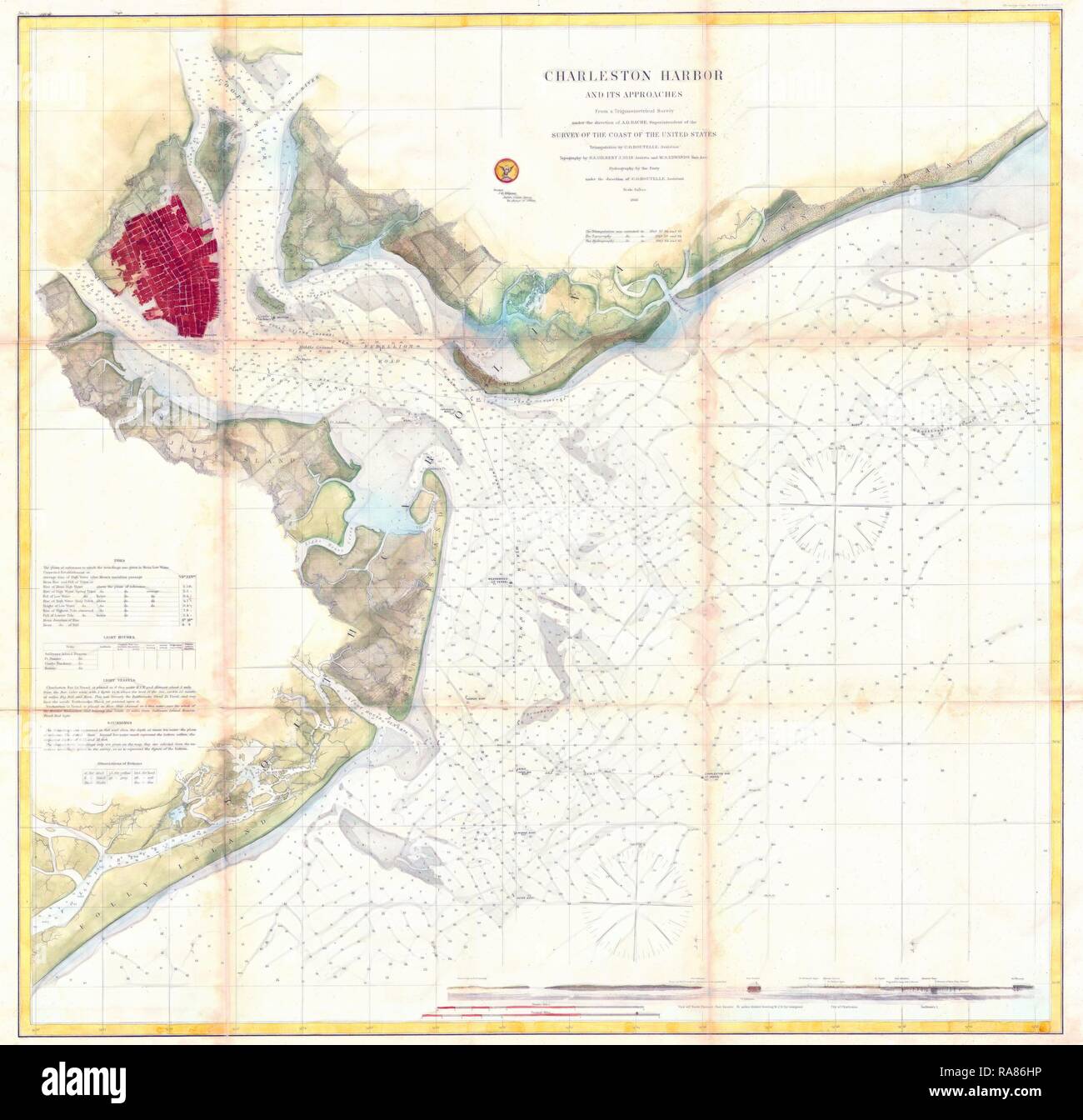 Old map of charleston hi-res stock photography and images - Alamy