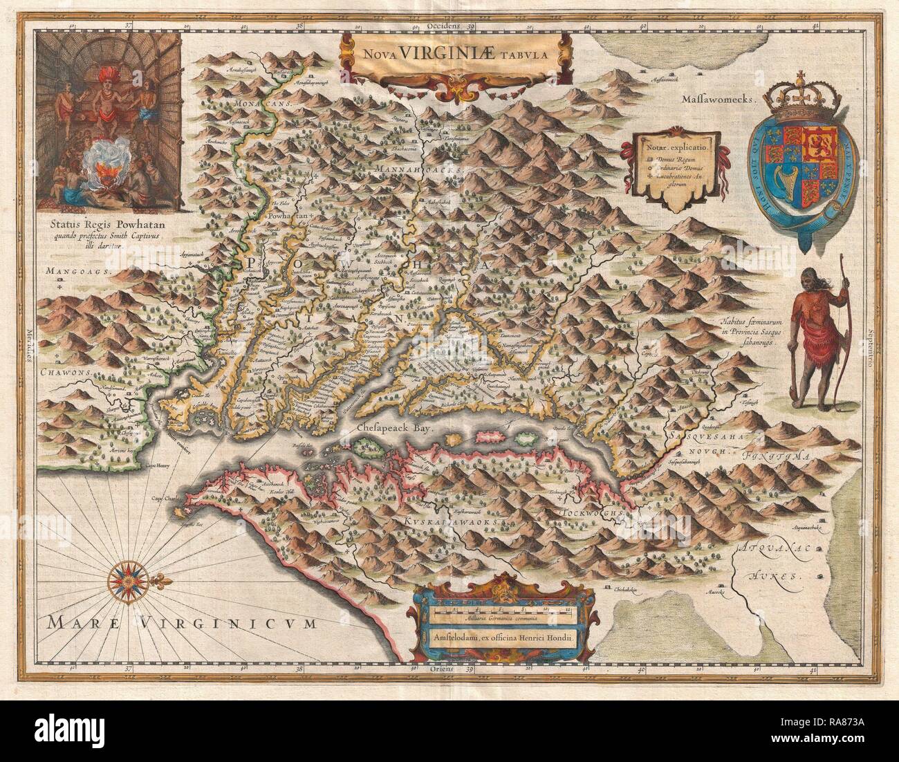 Map of virginia 1630 hi-res stock photography and images - Alamy