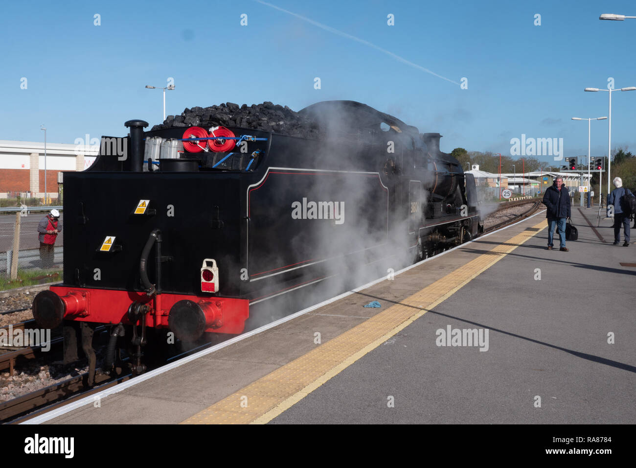 Steam Engine 31806 at Weymouth railway station Stock Photo - Alamy
