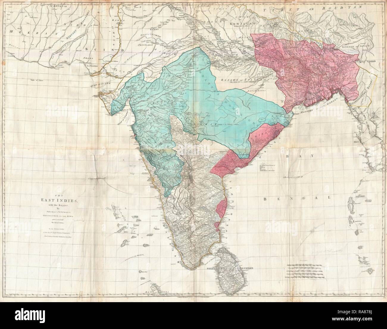 Old map of ceylon hi-res stock photography and images - Alamy