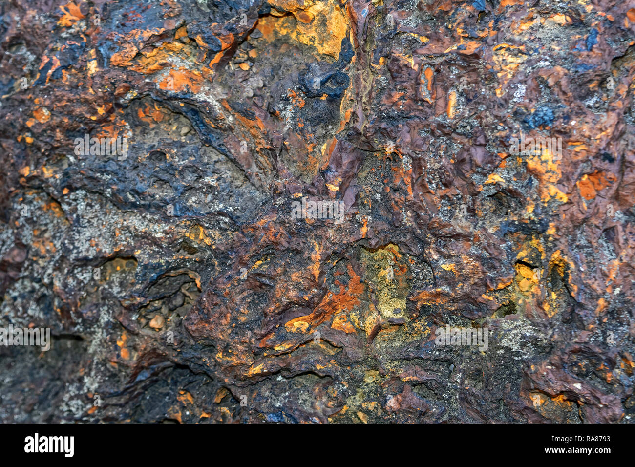 Natural texture of hematites of the Ural Mountains. Close-up Stock ...