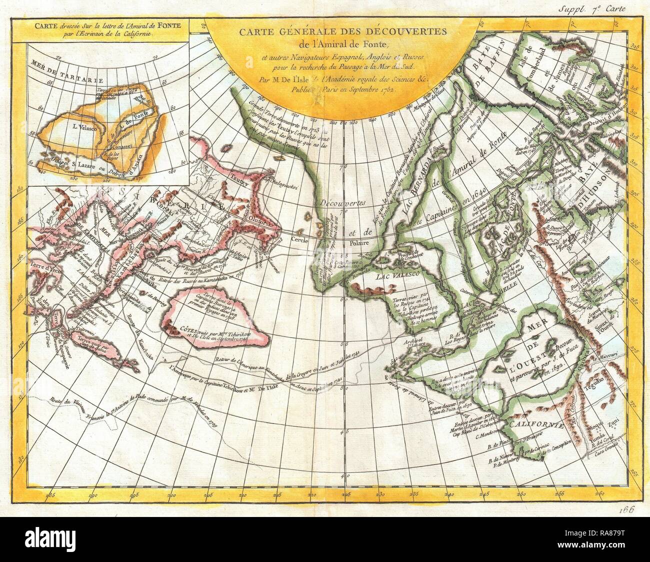 1772, Vaugondy and Diderot Map of the Pacific Northwest and the ...