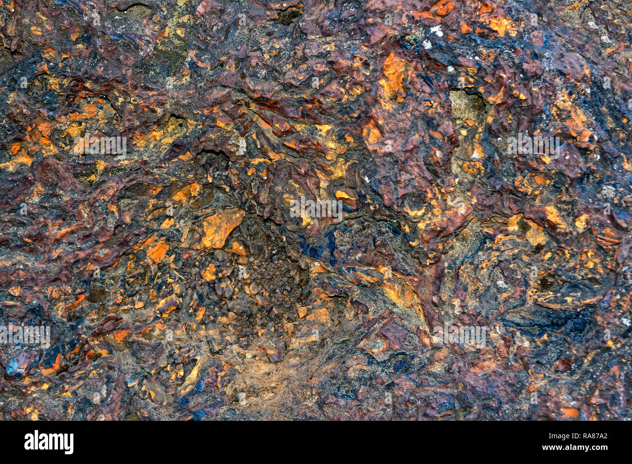 Natural texture of hematites of the Ural Mountains. Close-up Stock ...