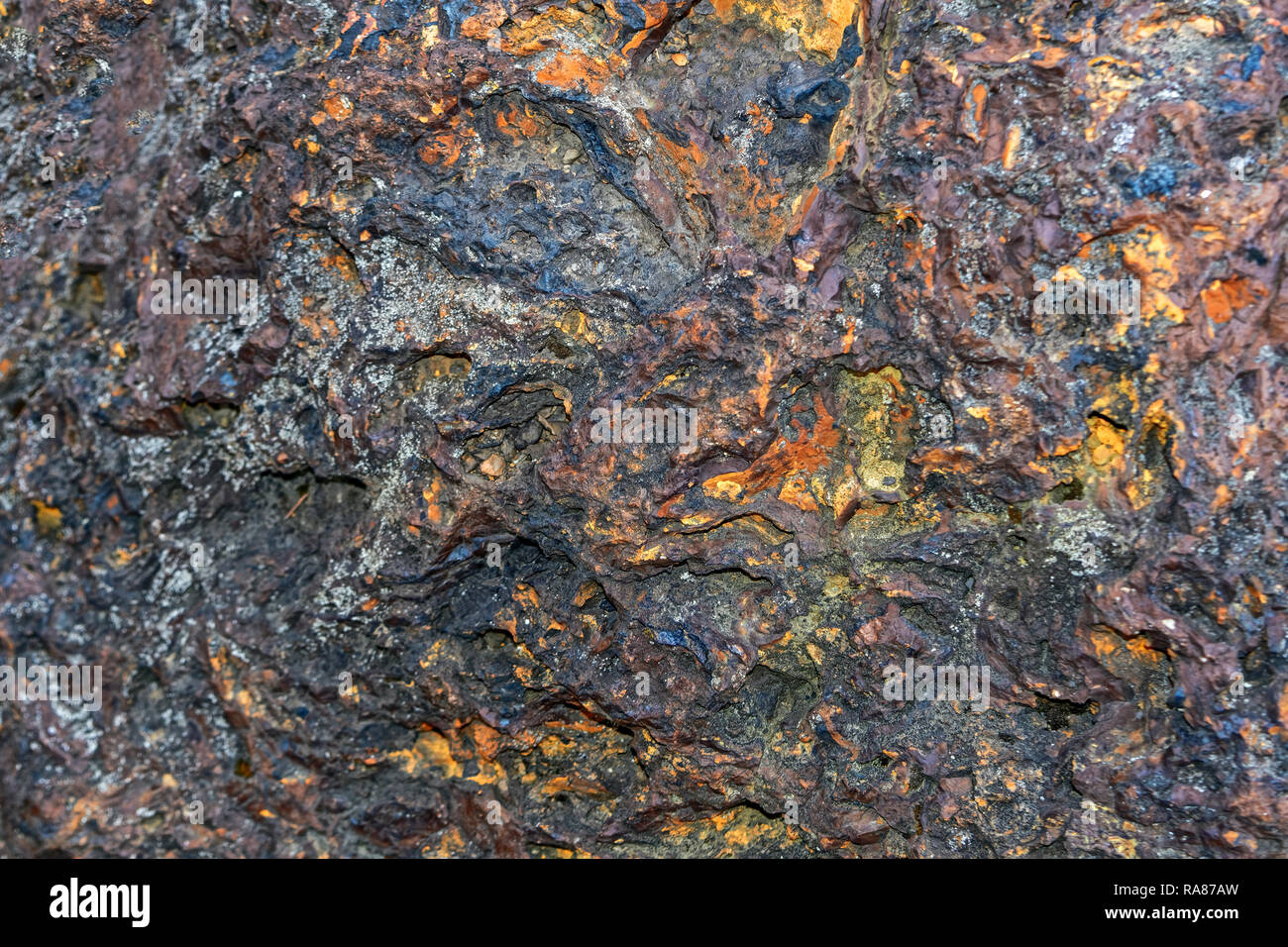 Natural texture of hematites of the Ural Mountains. Close-up Stock ...