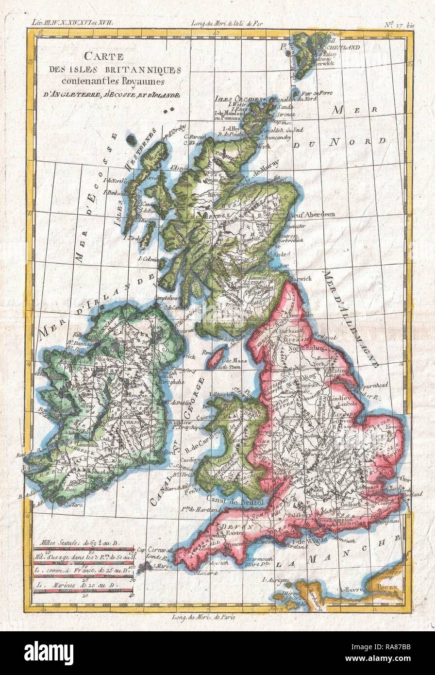 1780 raynal bonne map british hi-res stock photography and images - Alamy