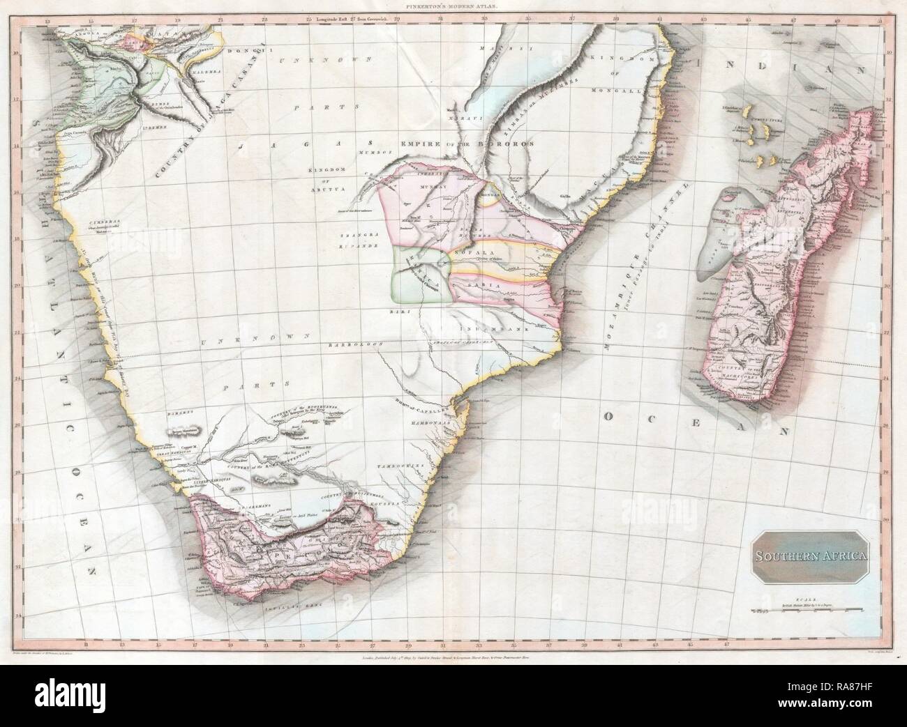 1809, Pinkerton Map of Southern Africa, John Pinkerton, 1758 – 1826 ...
