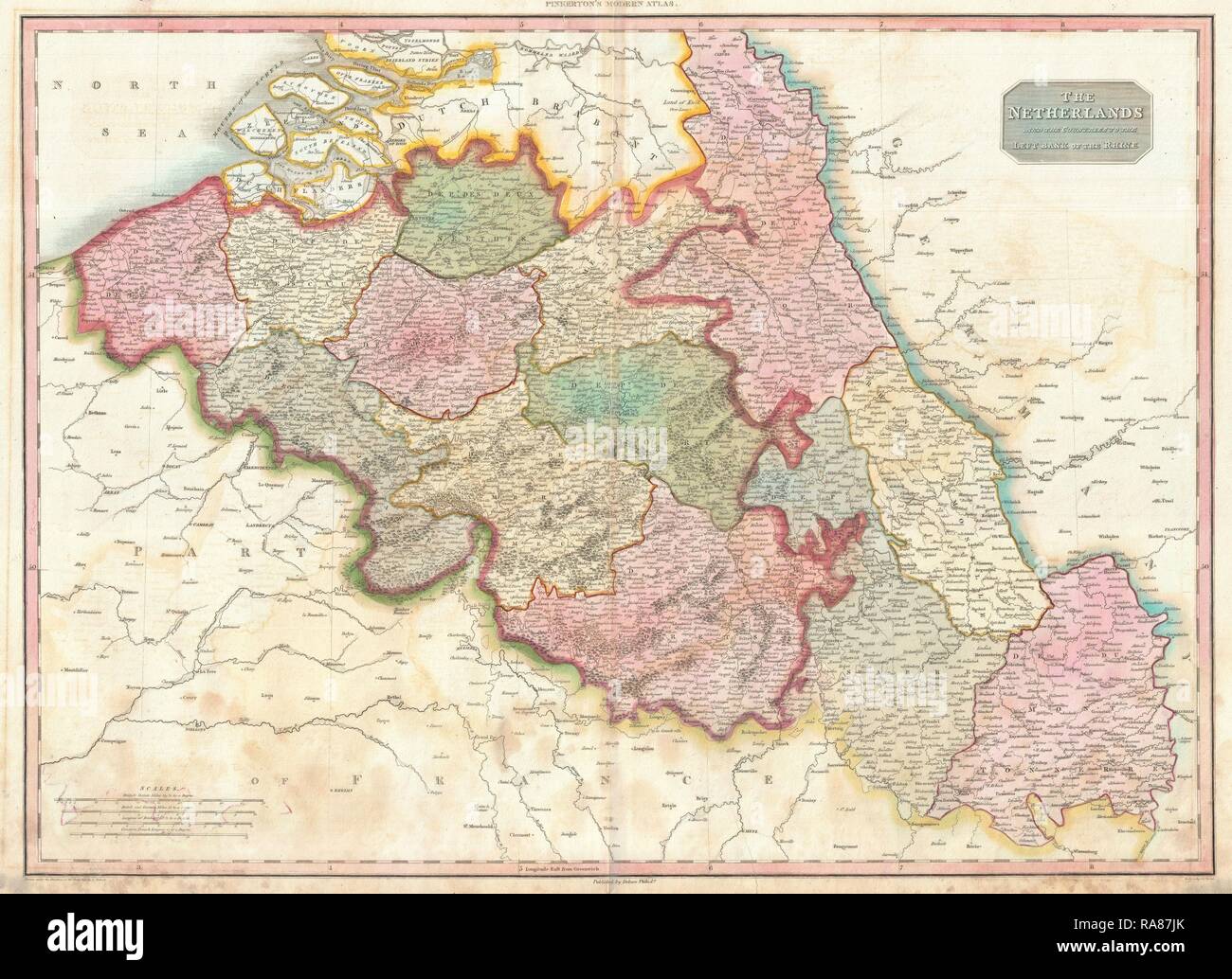 1818, Pinkerton Map of Beligum, John Pinkerton, 1758 – 1826, Scottish ...