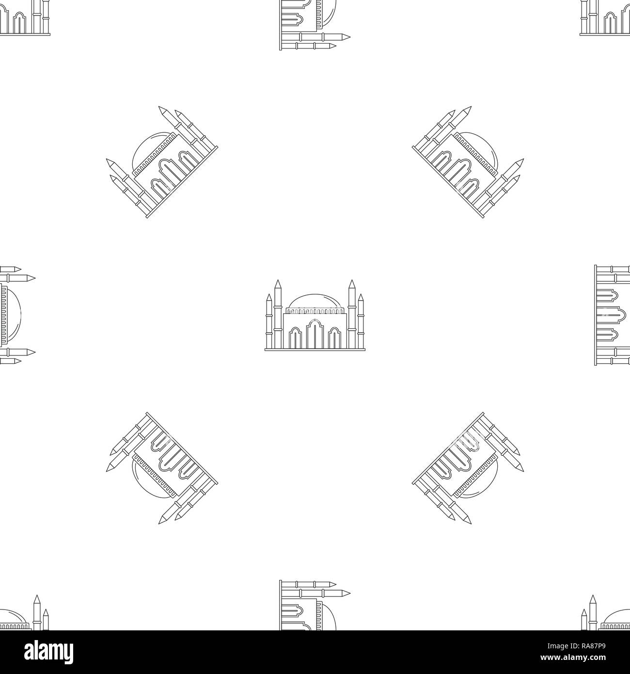 Islam mosque icon. Outline illustration of islam mosque vector icon for ...