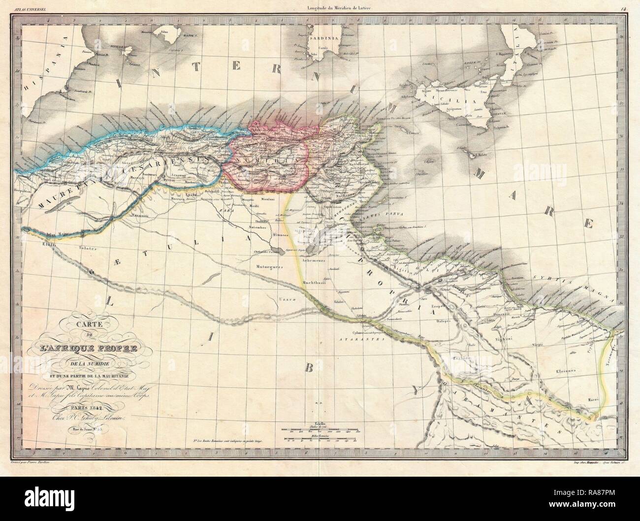 Map of the barbary hi-res stock photography and images - Alamy