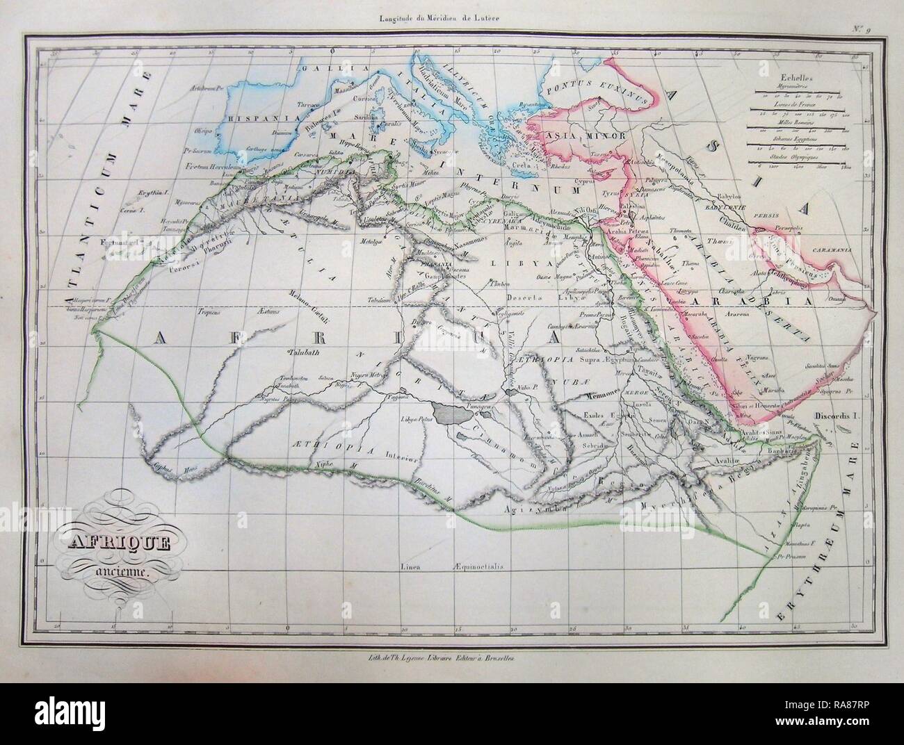 1837, Malte-Brun Map of Africa in Ancient Times. Reimagined by Gibon ...