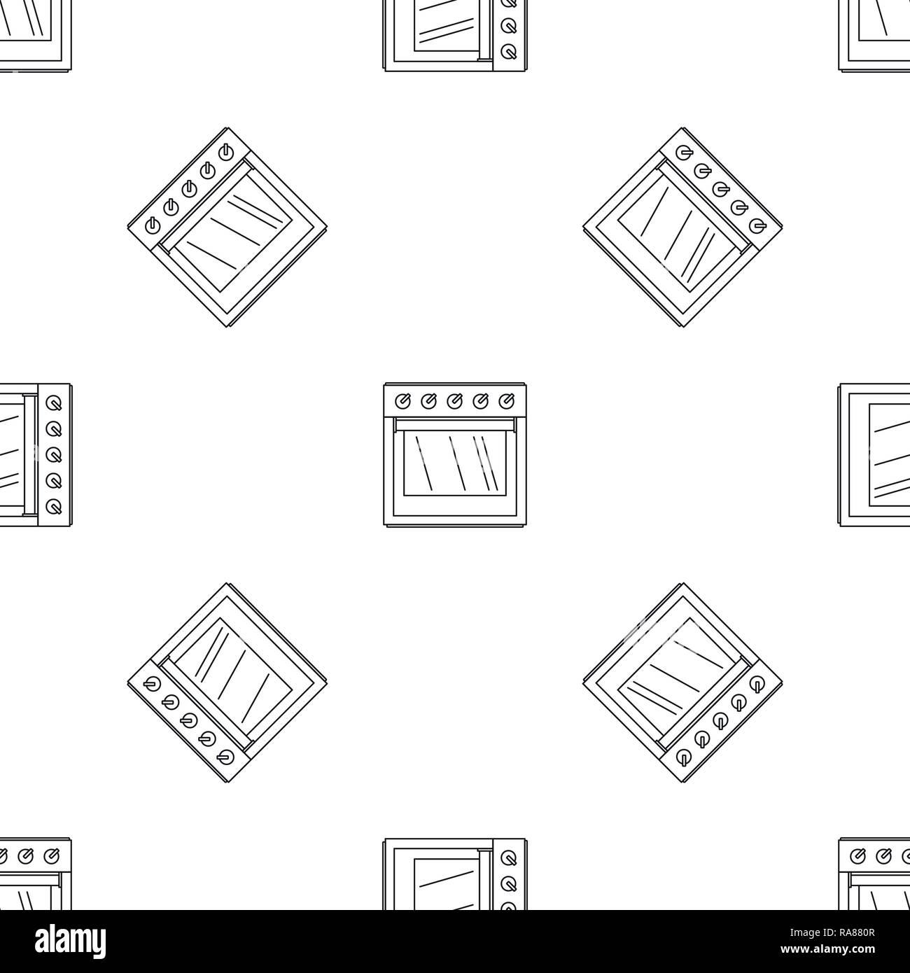 Big gas cooker icon. Outline illustration of big gas cooker vector icon ...