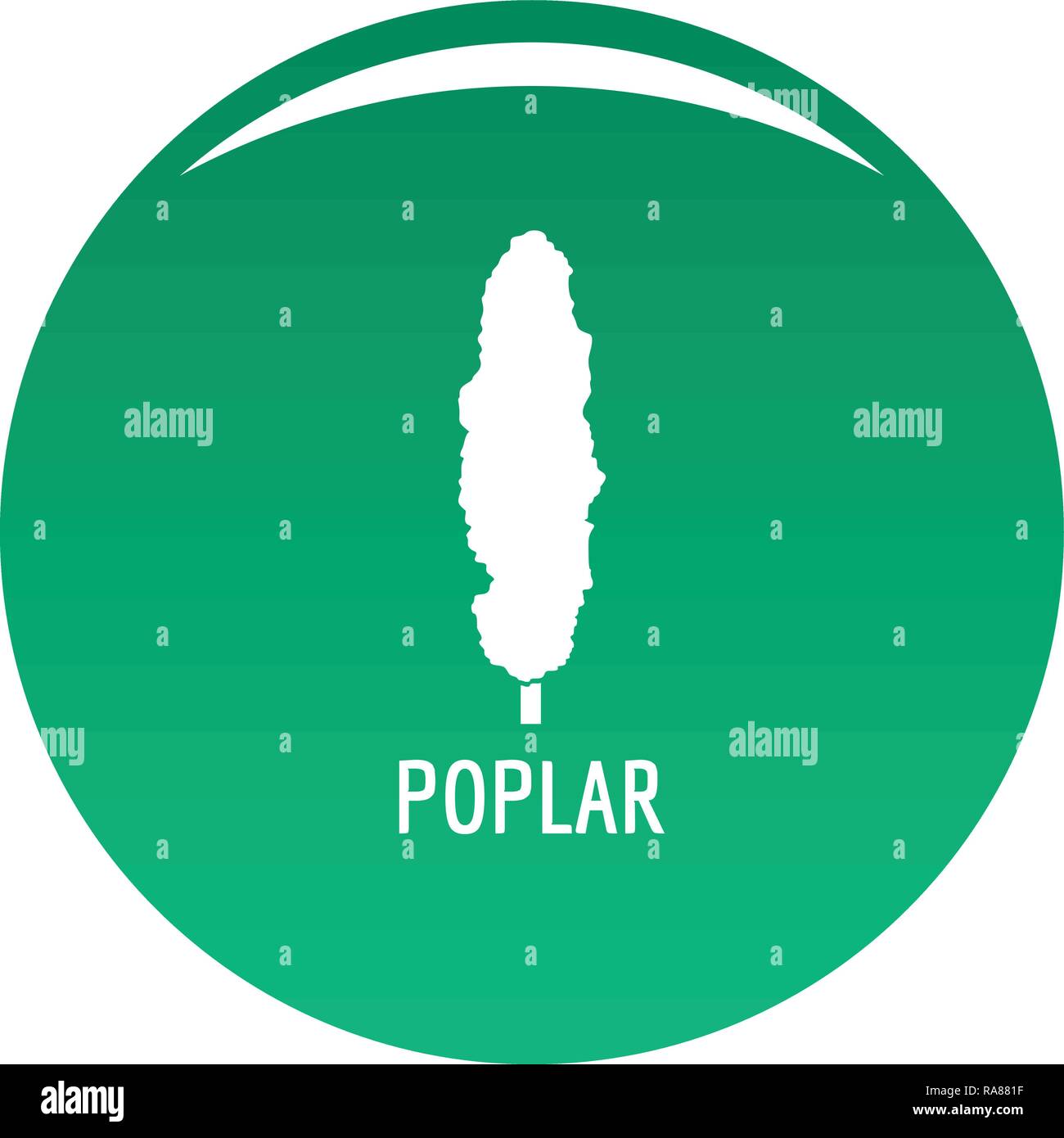 Poplar tree icon. Simple illustration of poplar tree vector icon for ...