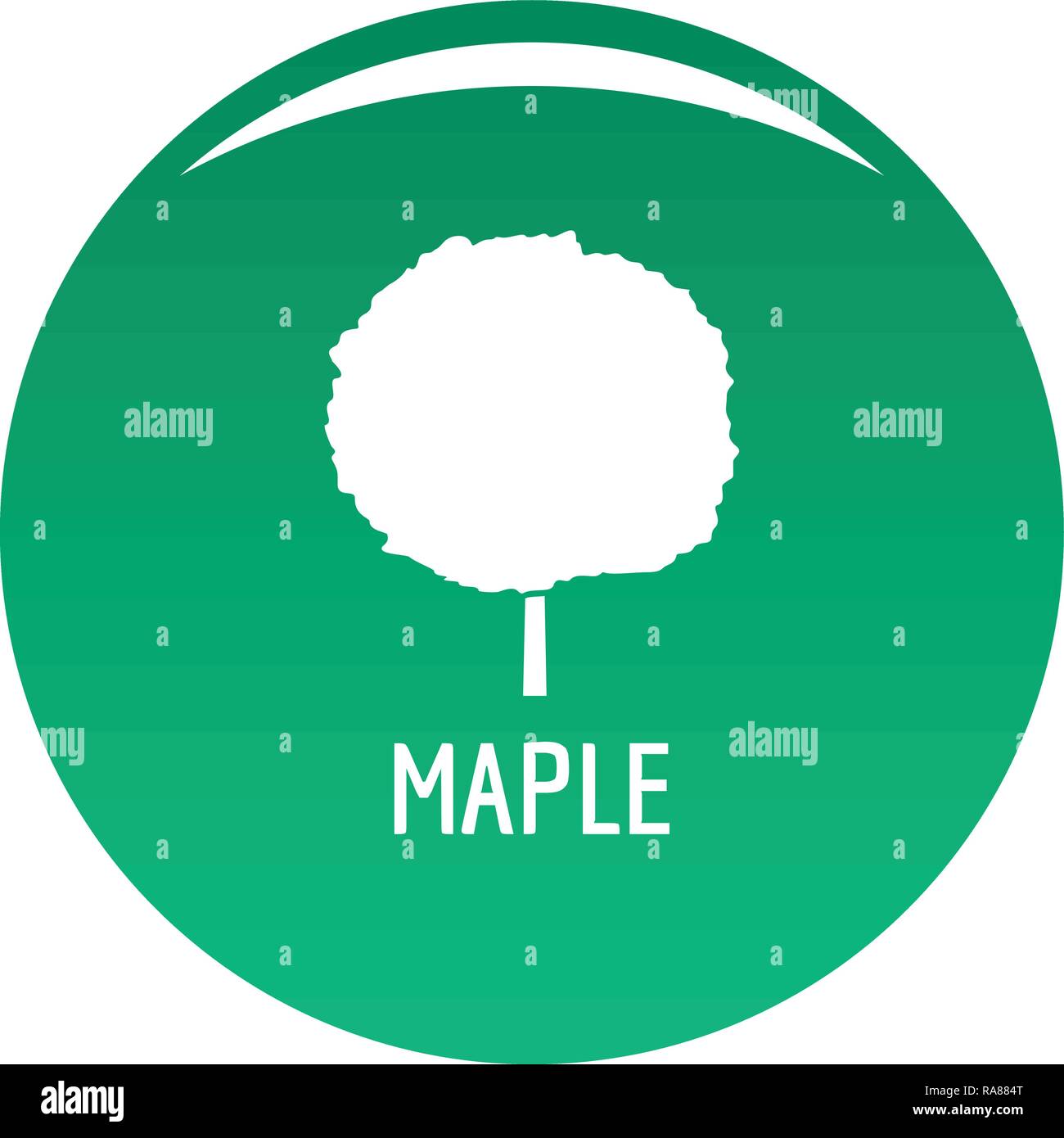 Maple tree icon. Simple illustration of maple tree vector icon for any ...