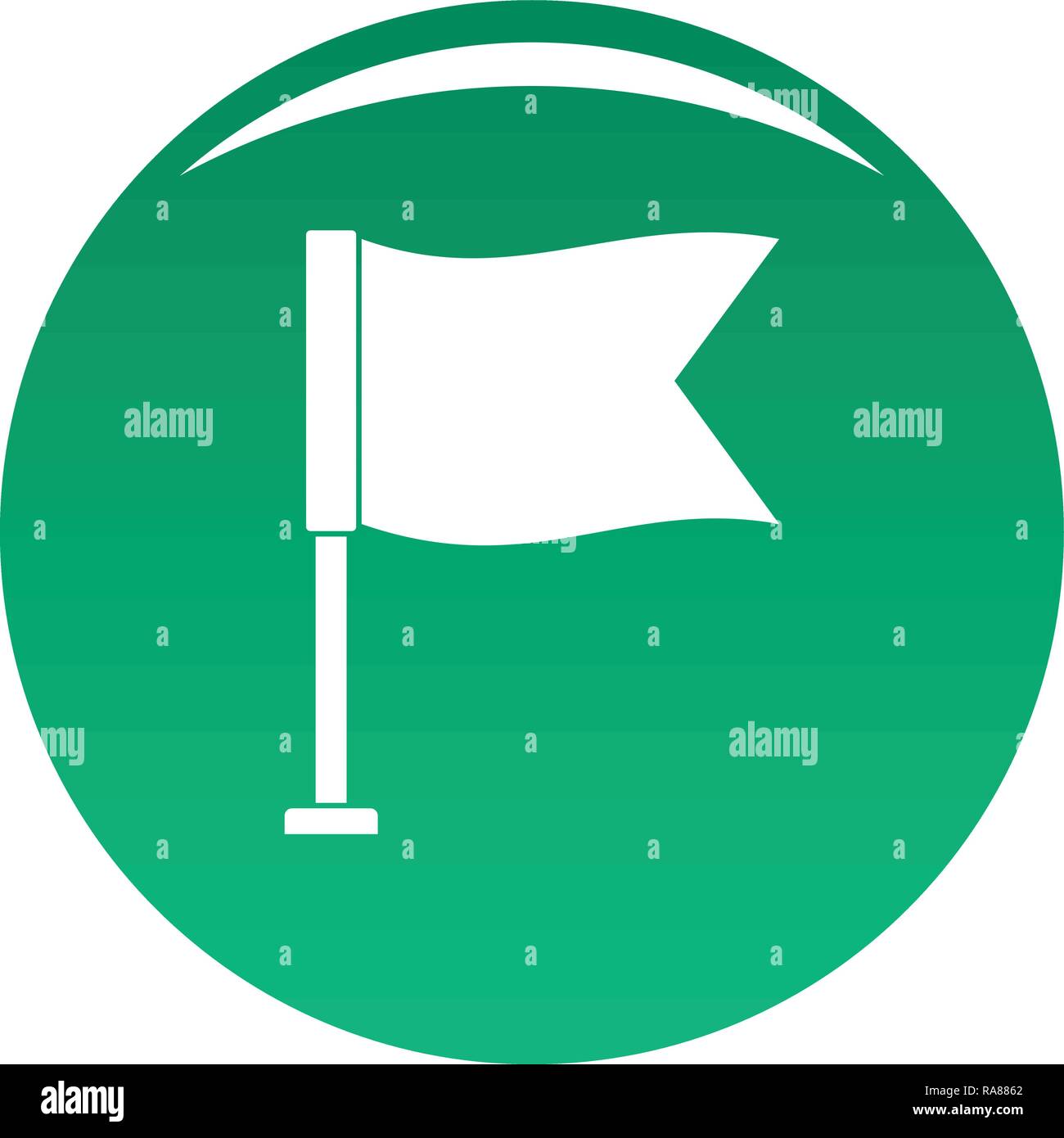 Flag icon. Simple illustration of flag vector icon for any design green ...