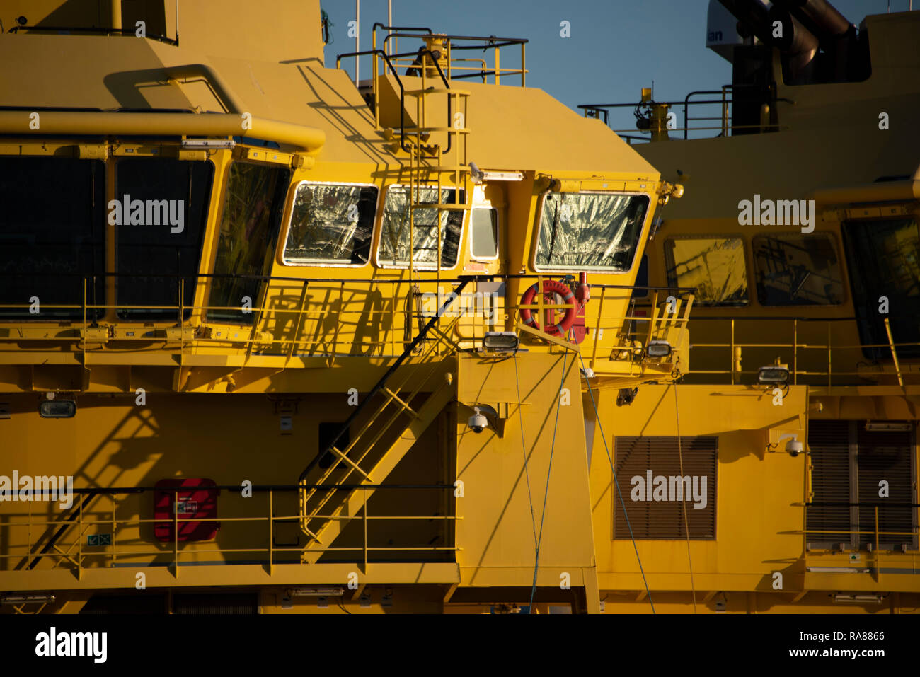Coastal support ships docked in Torvik, Norway Stock Photo - Alamy