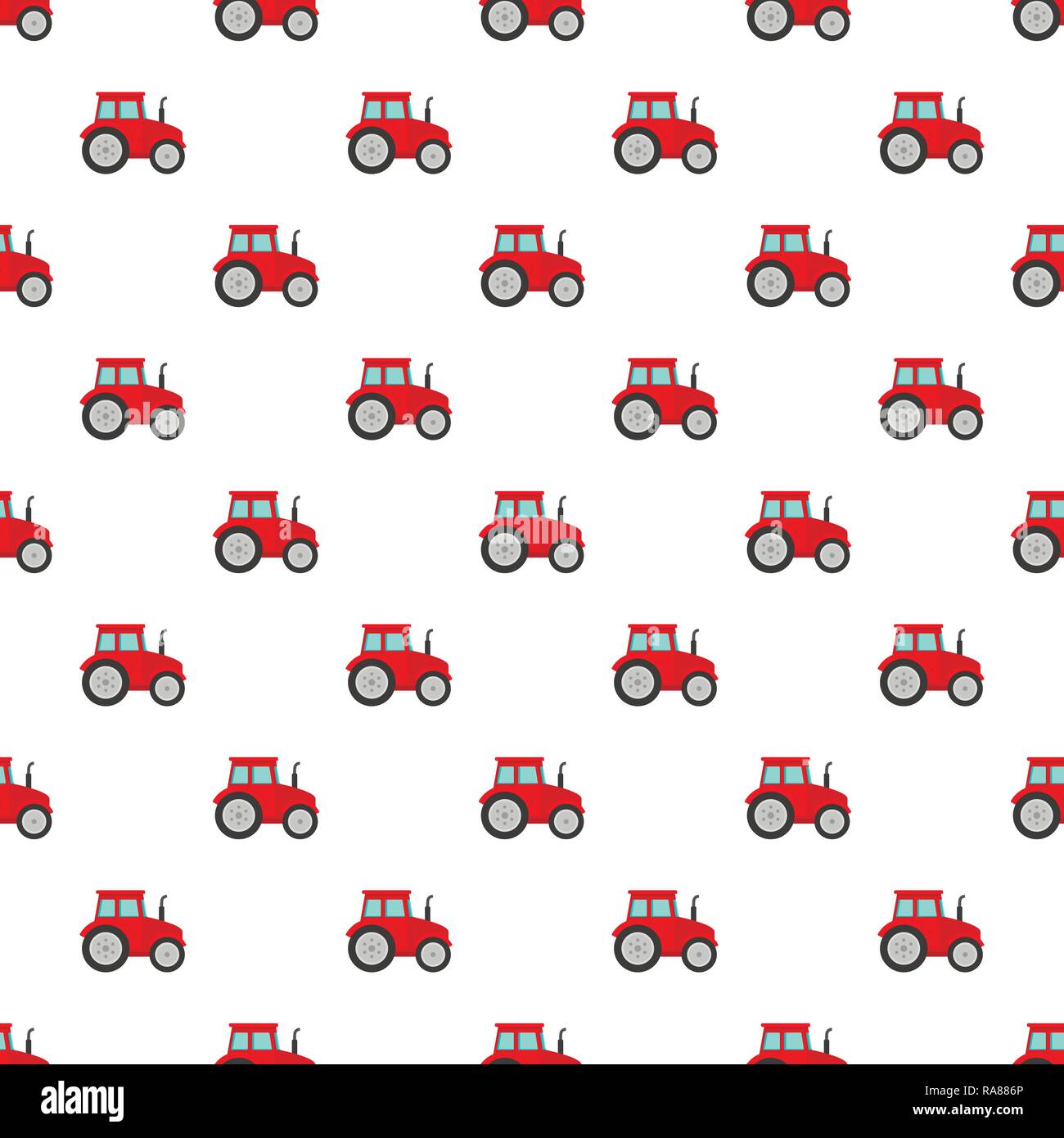 Red tractor pattern seamless vector repeat for any web design Stock ...