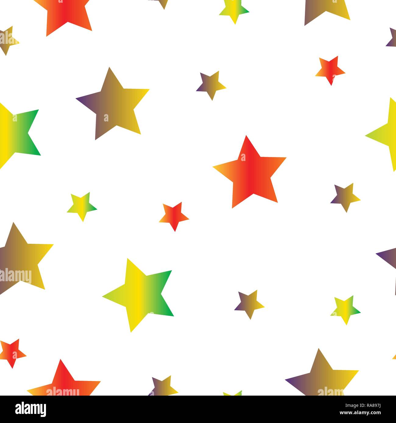 seamless pattern with stars vector in orange, yellow and brown colors ...