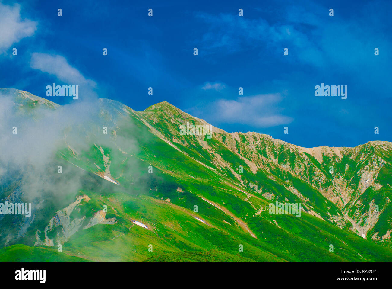 Mountain view of Tateyama in Toyama, Japan. Toyama is one of the ...