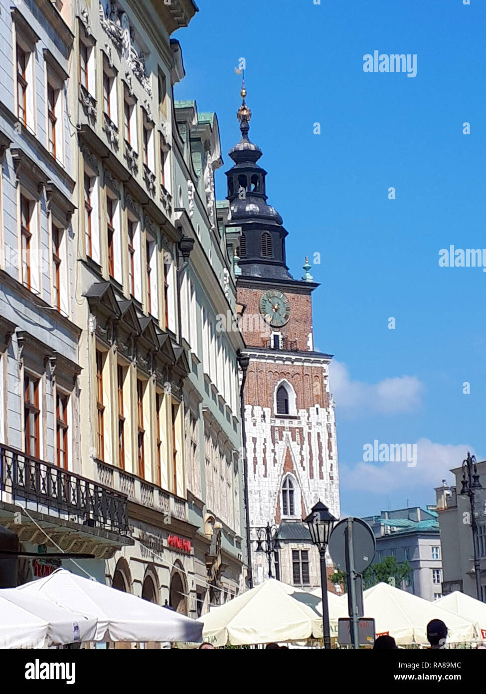 In Krakow Poland major landmarks include the Main Market Square with St ...