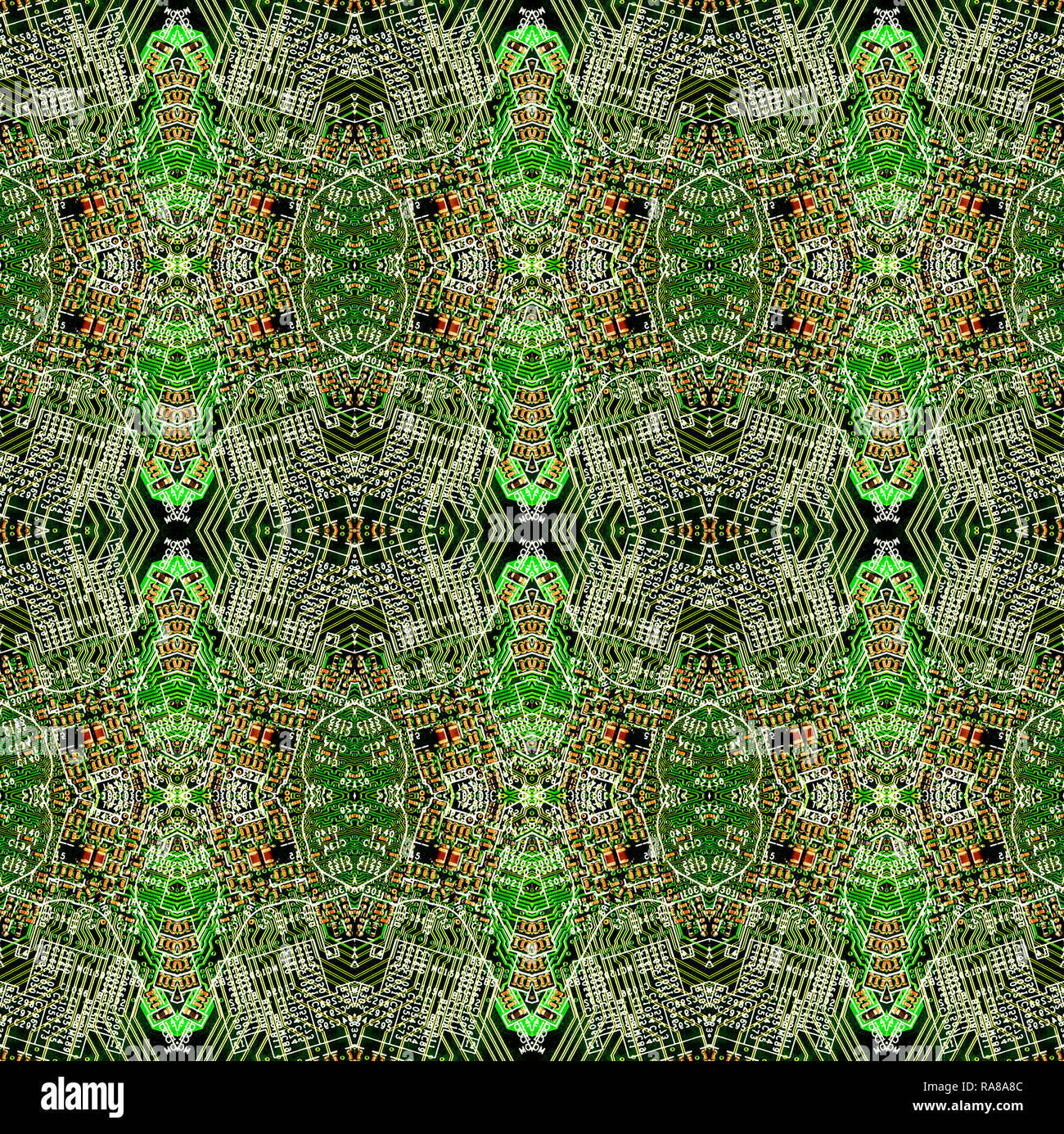 Repeated symmetrical pattern from an image of a Computer graphics card ...
