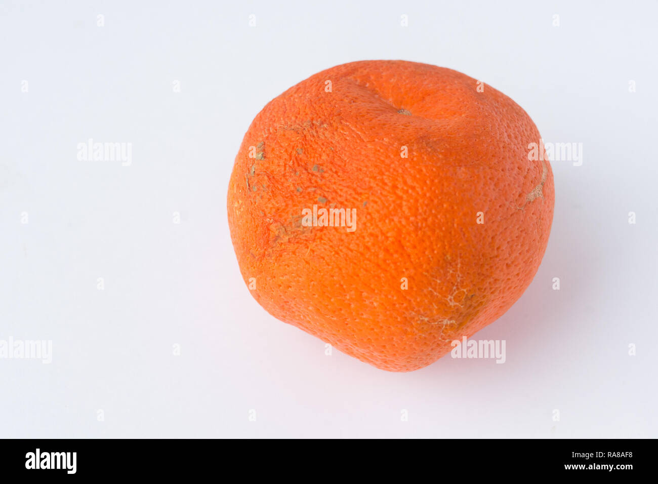 Tangerine or clementine with green leaf isolated on white background ...