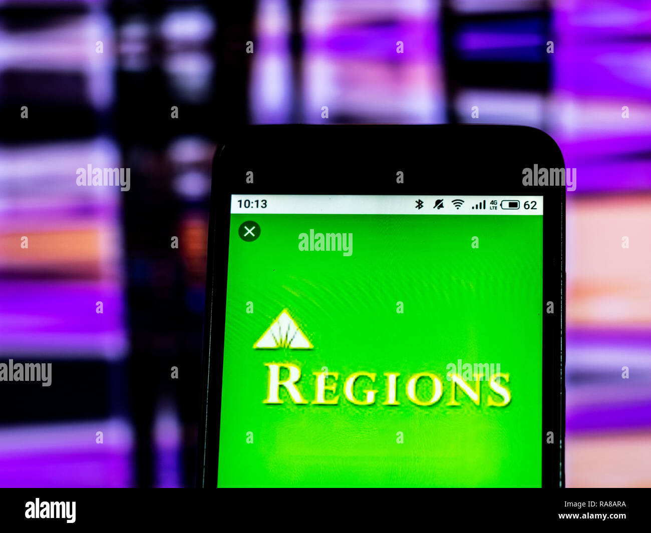 Regions Financial Corporation Banking company logo seen displayed on ...
