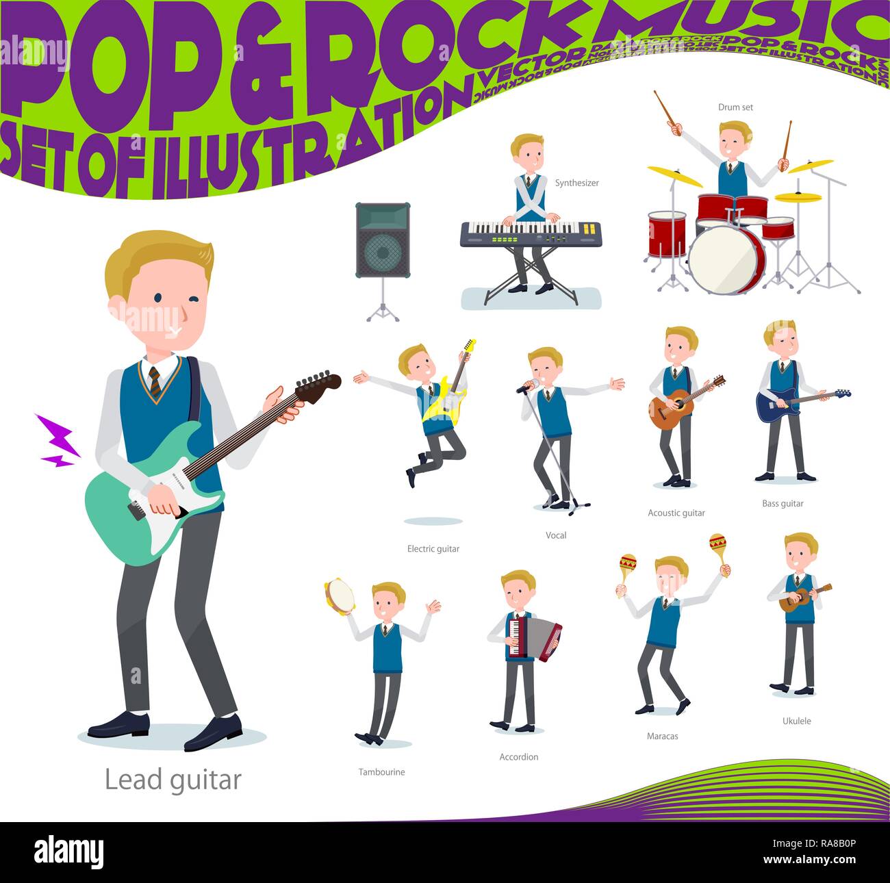 Band instruments uniforms Stock Vector Images - Alamy
