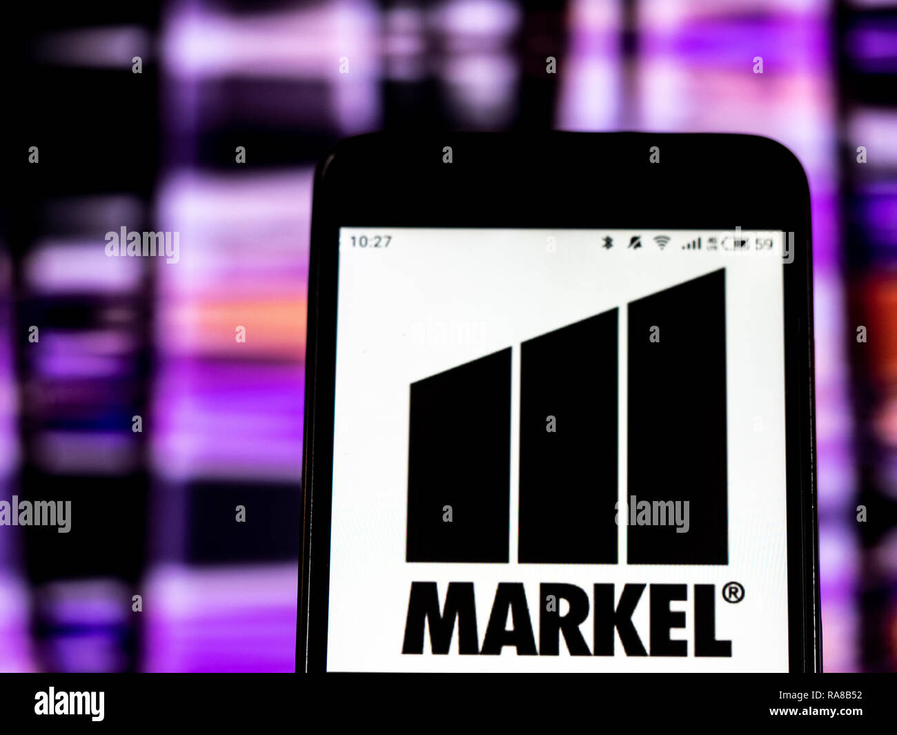 KIEV, UKRAINE - Jan 2, 2019: Markel Corporation Insurance company logo ...