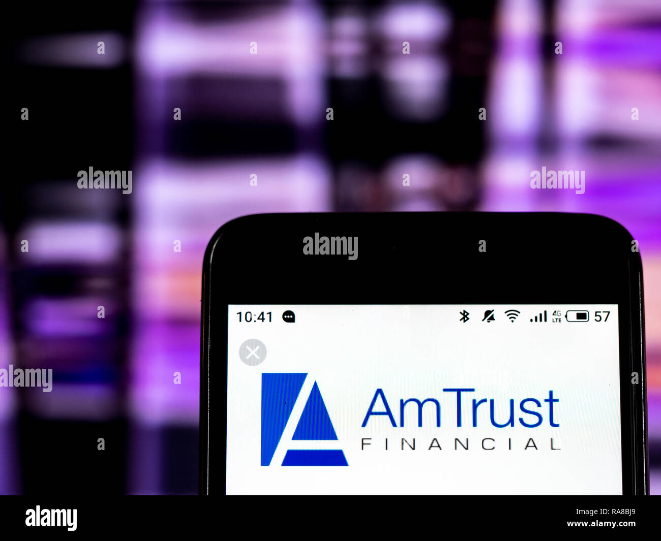 KIEV, UKRAINE - Jan 2, 2019: AmTrust Financial Services Insurance ...