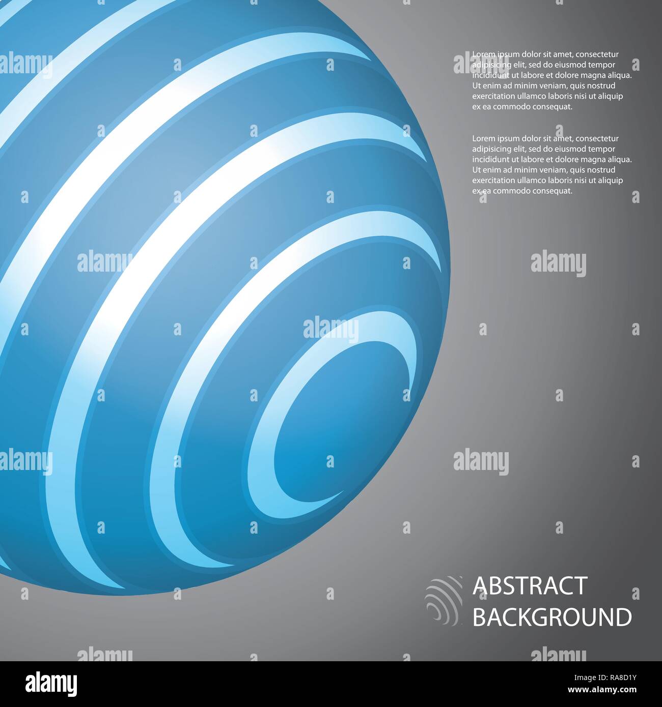 Blue Striped Globe Design - Vector Template Stock Vector Image & Art ...