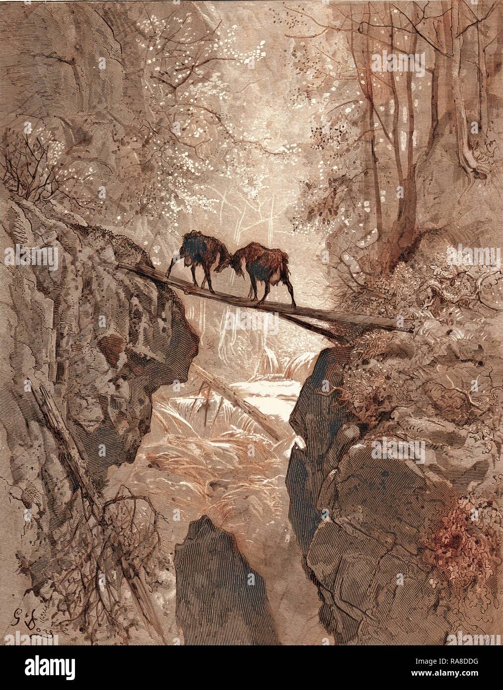 The Two Goats. Reimagined by Gibon. Classic art with a modern twist ...