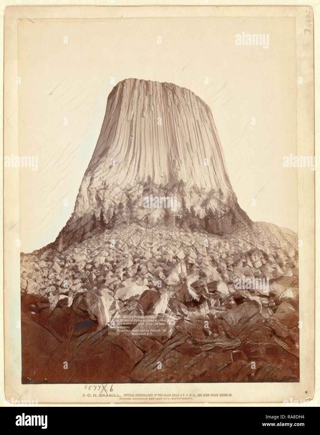 Devil's Tower. From W[Est] Side Showing Millions of Tons of Fallen Rock ...