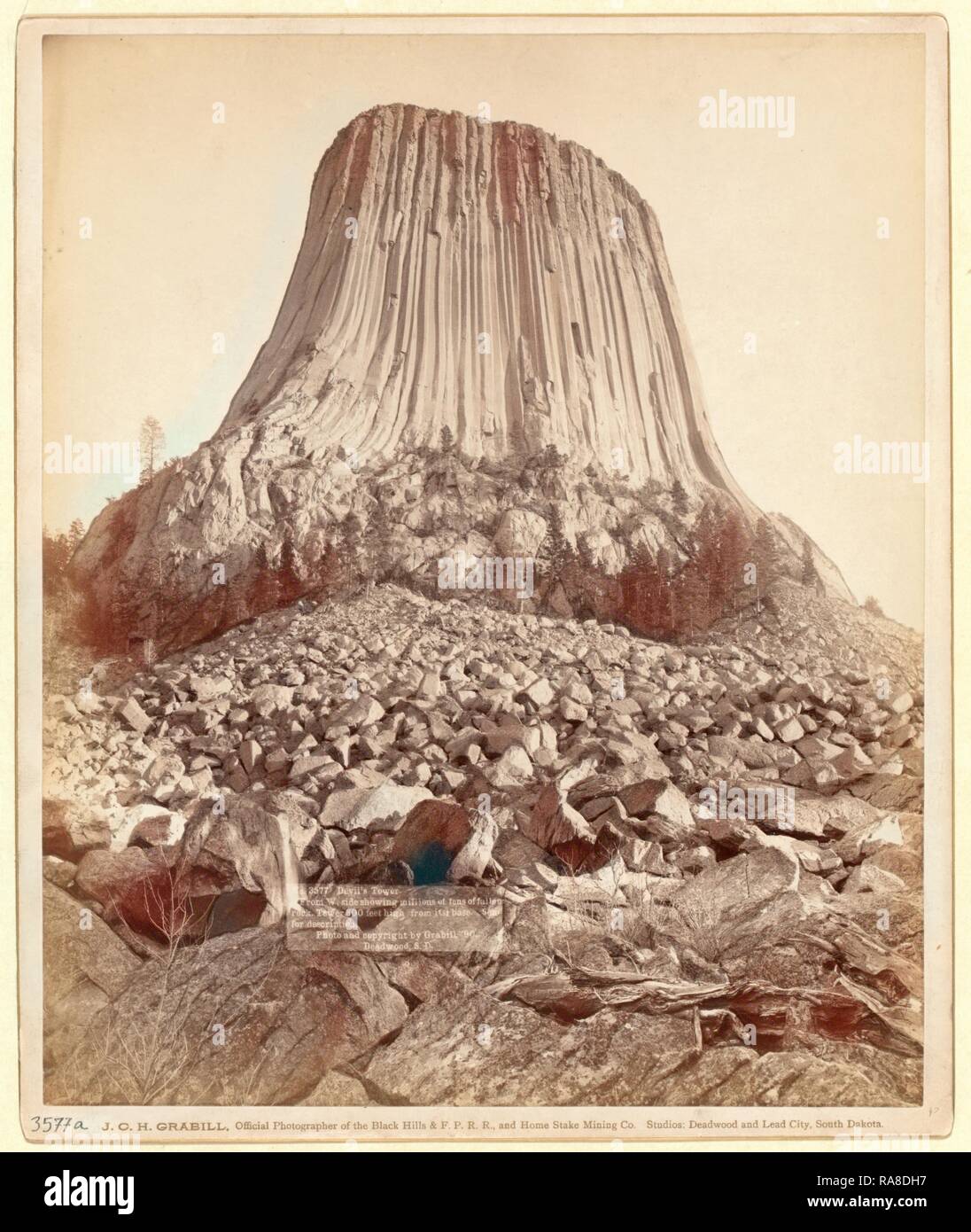 Devil's Tower. From West Side Showing Millions of Tons of Fallen Rock ...