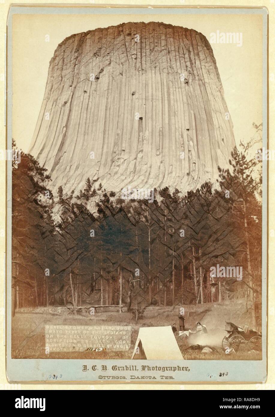 Devil's Tower or Bear Lodge (Mato [I.E. Mateo] Tepee of the Indians ...