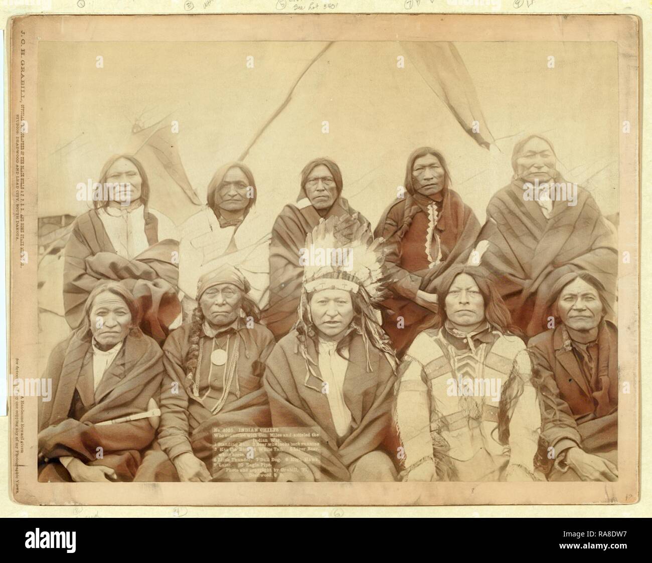 Indian Chiefs Who Counciled with Gen. Miles and Setteled [Sic] the ...